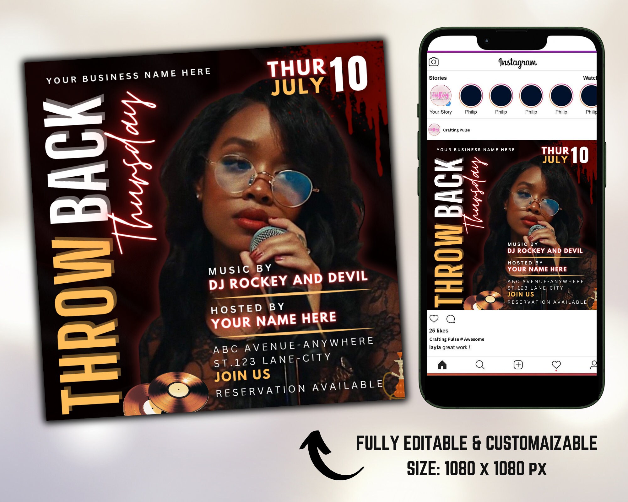 2000's Throwback Party Flyer, Old School, Hip Hop Flyer, Event Club ...