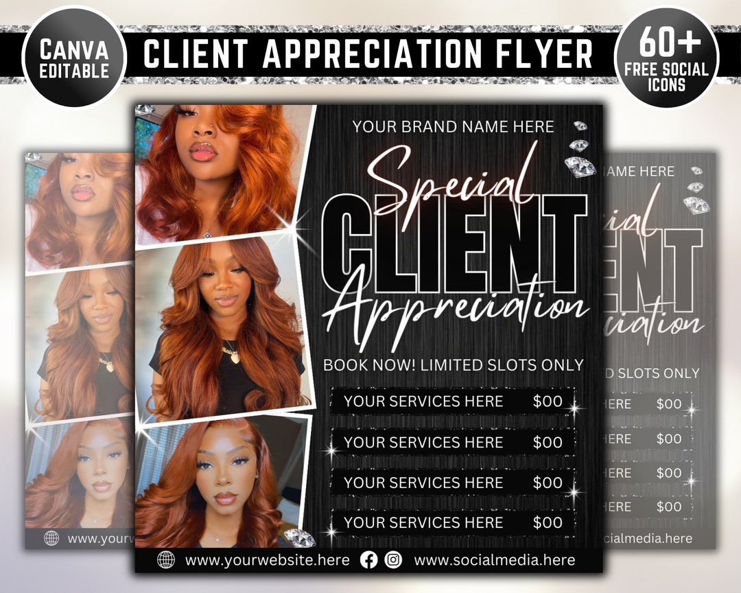 Client Appreciation Flyer, Customer Deals Flyer, DIY Flyer Template ...