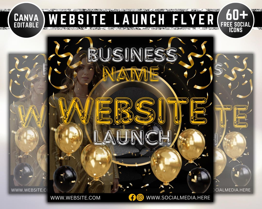 Website Launching Flyer, New Website Launch Flyer, DIY Flyer Template ...