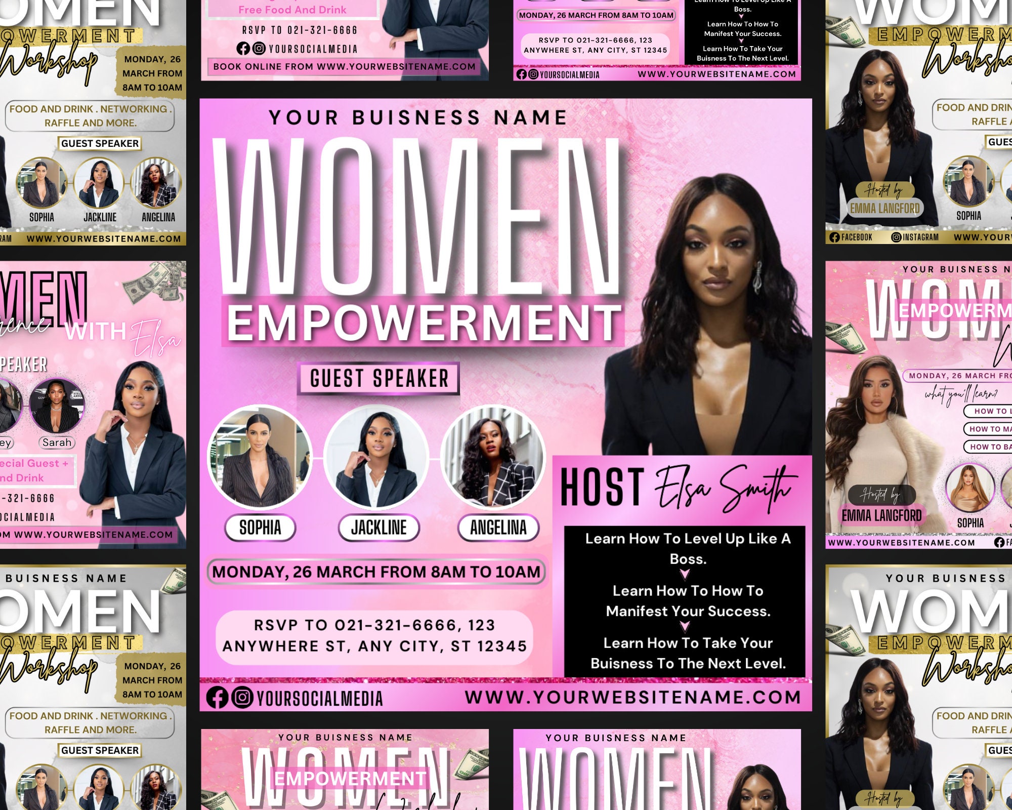 04 Women's Conference Flyer, Women's Empowerment Flyer, Womens Brunch ...