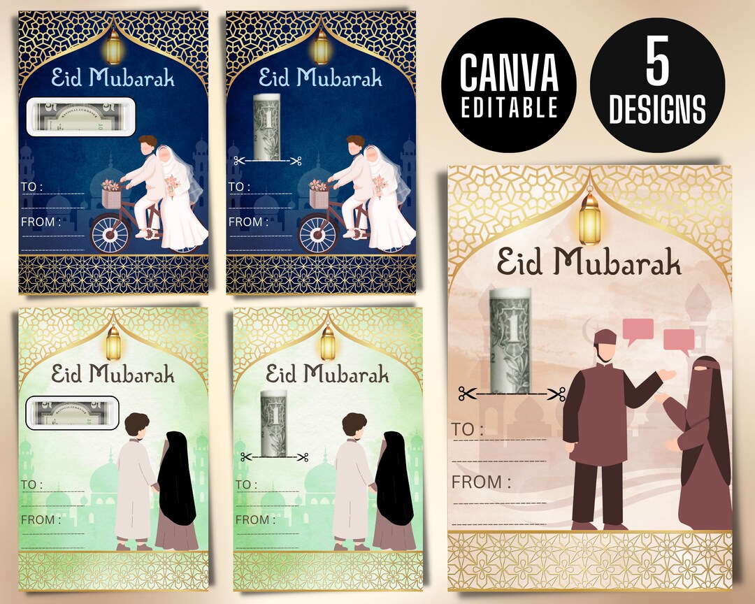 10 Eid Money Card, Different Designs, Eid Gift for Kids , Eid Money ...