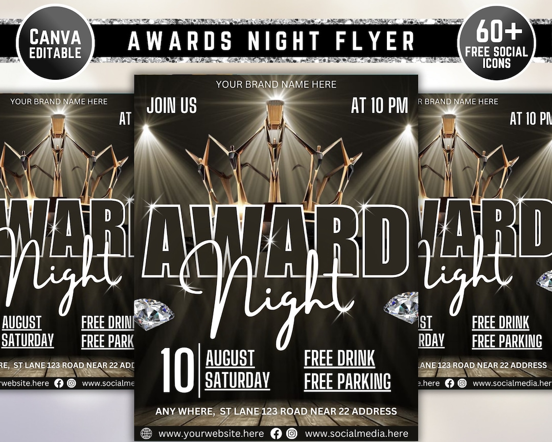 Awards Night Flyer, Business Event Flyer, DIY Flyer Template Design ...