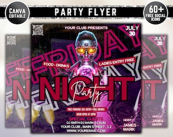 Underground Party Flyer, DIY Flyer Template Design, Night Club Event ...