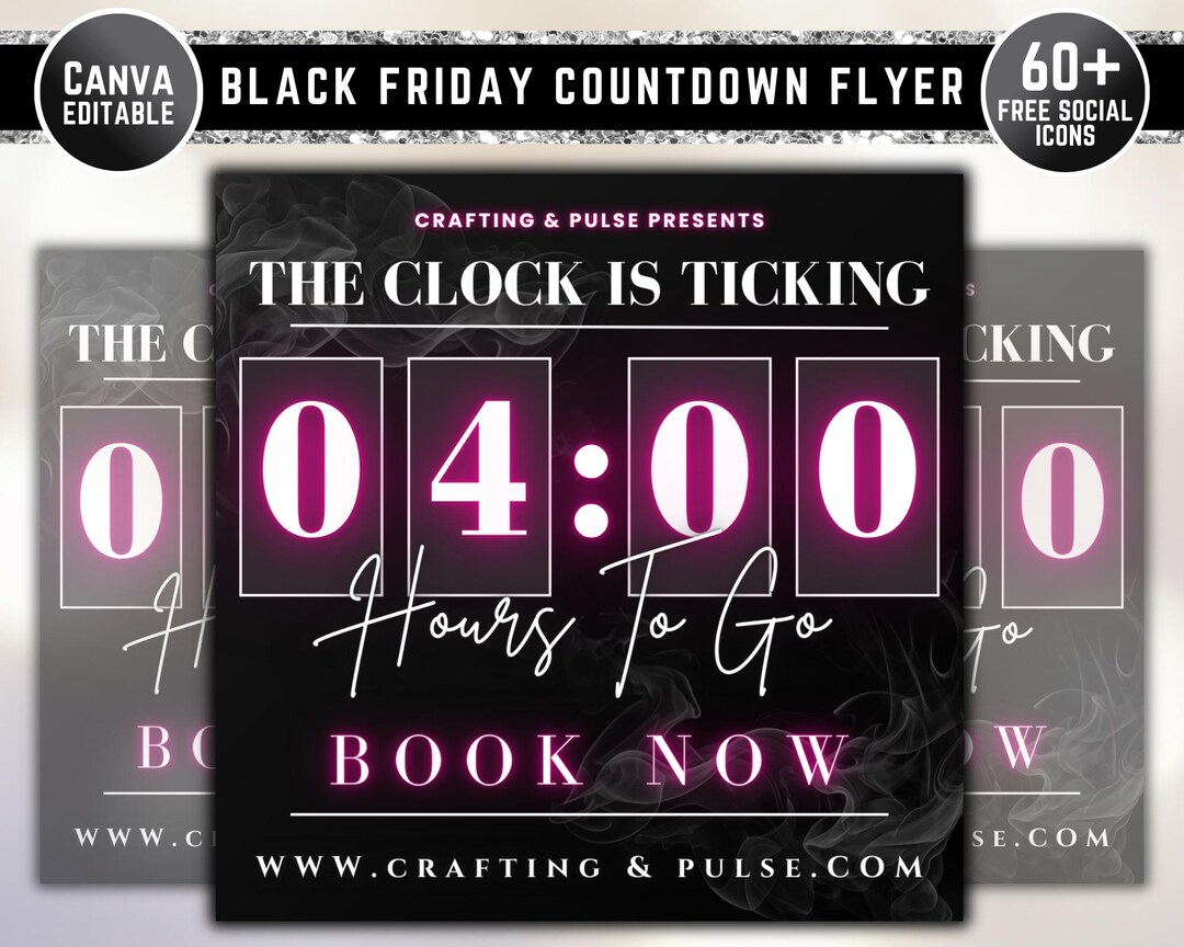 The Countdown Has Started Flyer, Black Friday Flyer, Cyber Monday Flyer ...