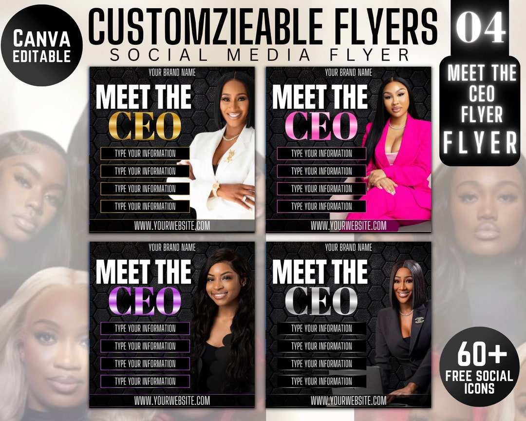 Meet the CEO Flyer, Meet the Owner Flyer, Business Flyer, Instagram Post Flyer, Boutique, Beauty ...