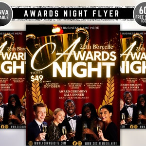 Awards Night Flyer, Business Event Flyer, DIY Flyer Template Design ...