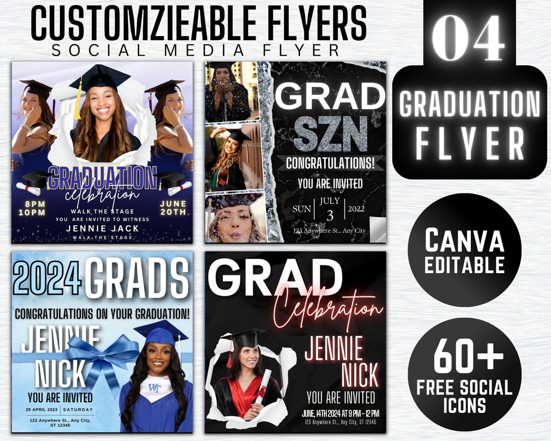 04 Class of 2024 Celebration Flyer Graduation Flyer 2024 Grad Flayer ...