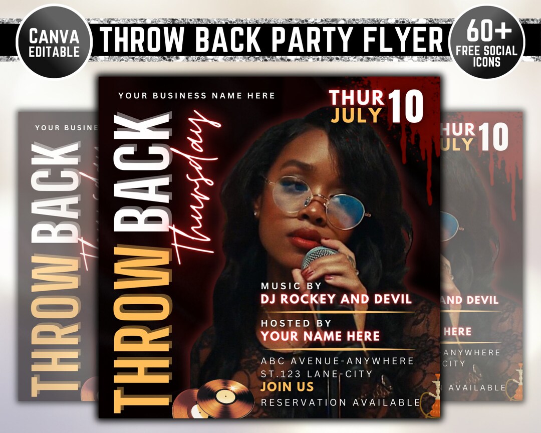 2000's Throwback Party Flyer, Old School, Hip Hop Flyer, Event - Club ...