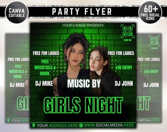 Underground Party Flyer, DIY Flyer Template Design, Night Club Event ...
