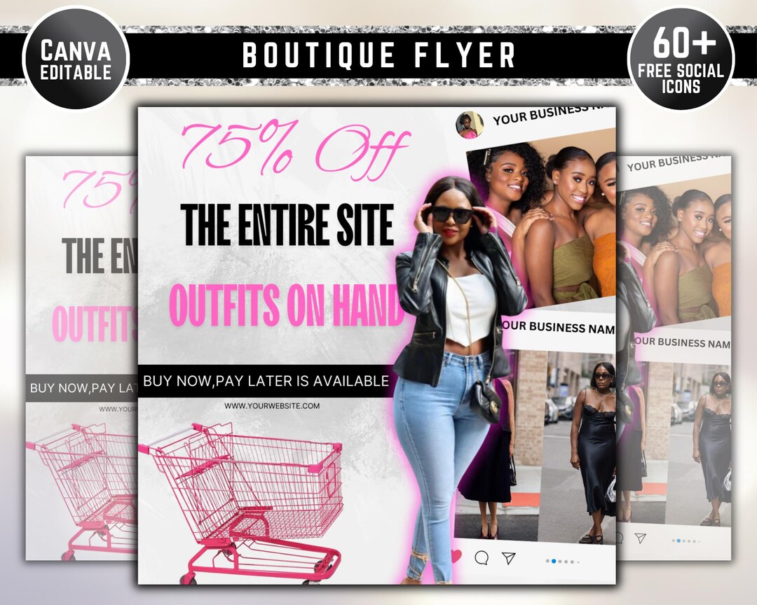 Boutique Flyer, Add to Cart Flyer, Clothing Flyer, Boutique Sale Flyer ...