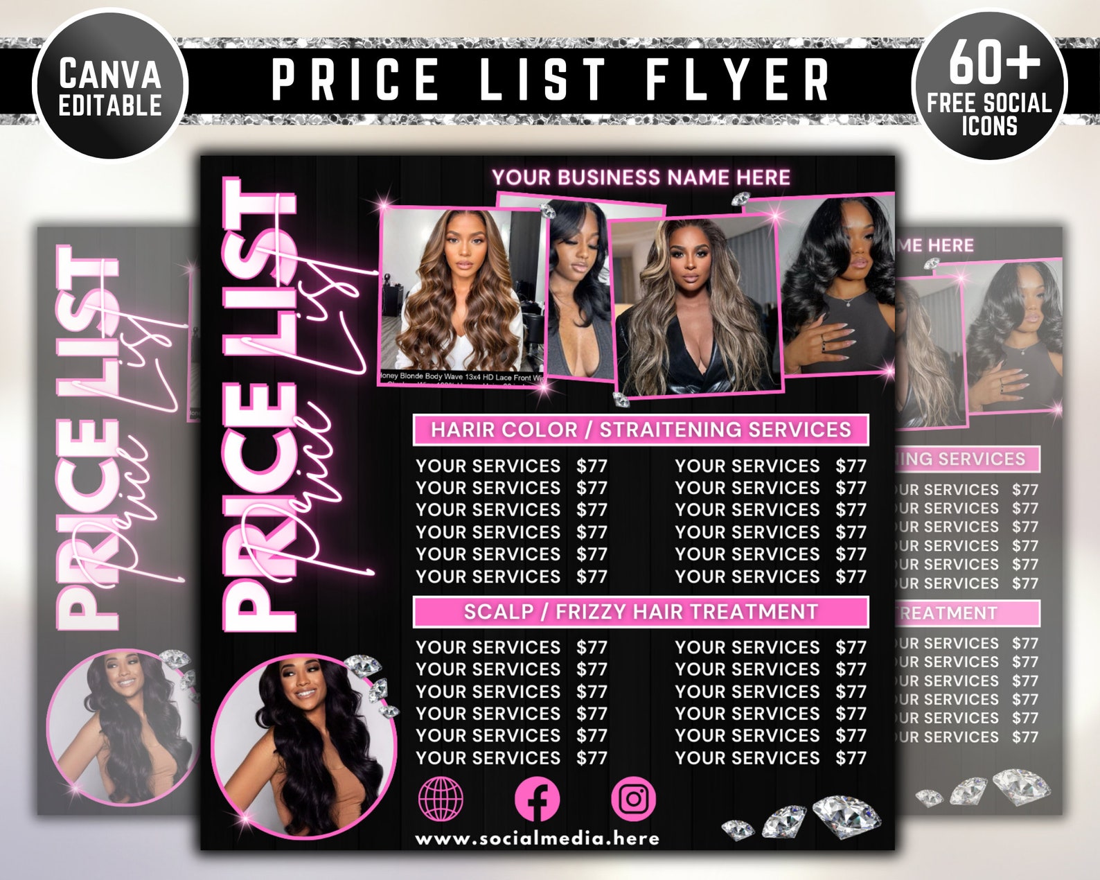 Price List Template, Price List, DIY Small Business Pricing Guide Sheet ...