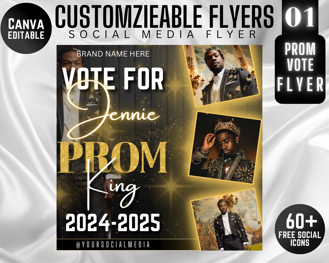Vote Prom King Flyer, Homecoming Flyer, Campaign Flyer, Class Campaign ...