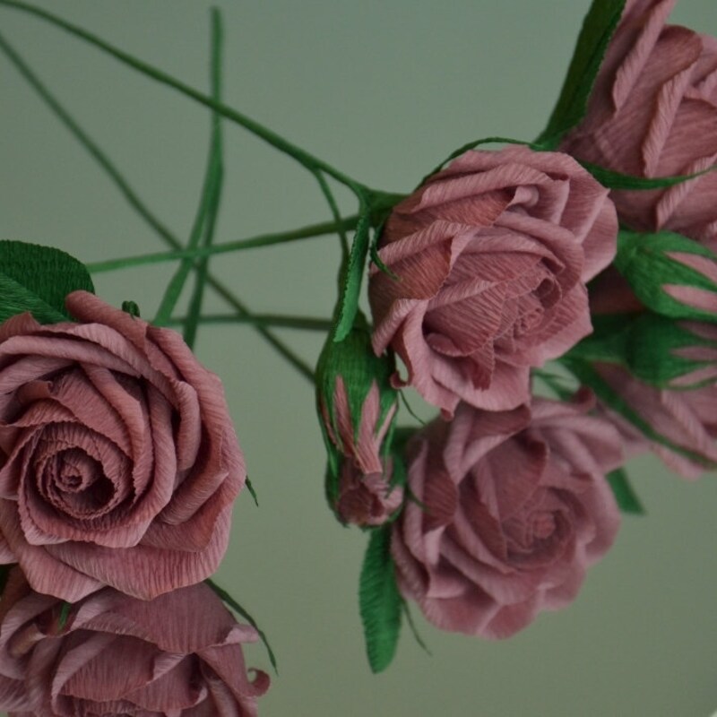 Green Paper Flowers - Etsy