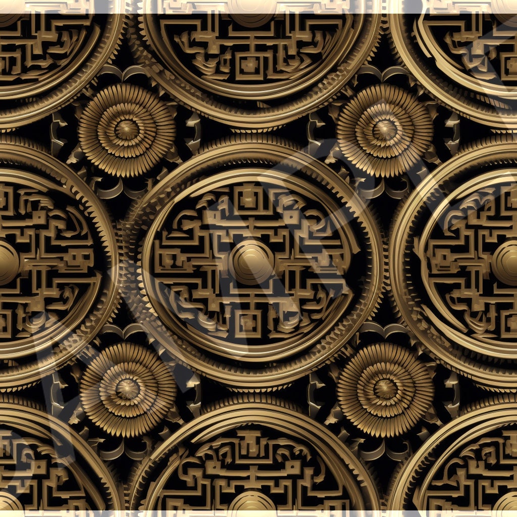 Elegant Gold & Black Greek Style Digital Template - Etsy