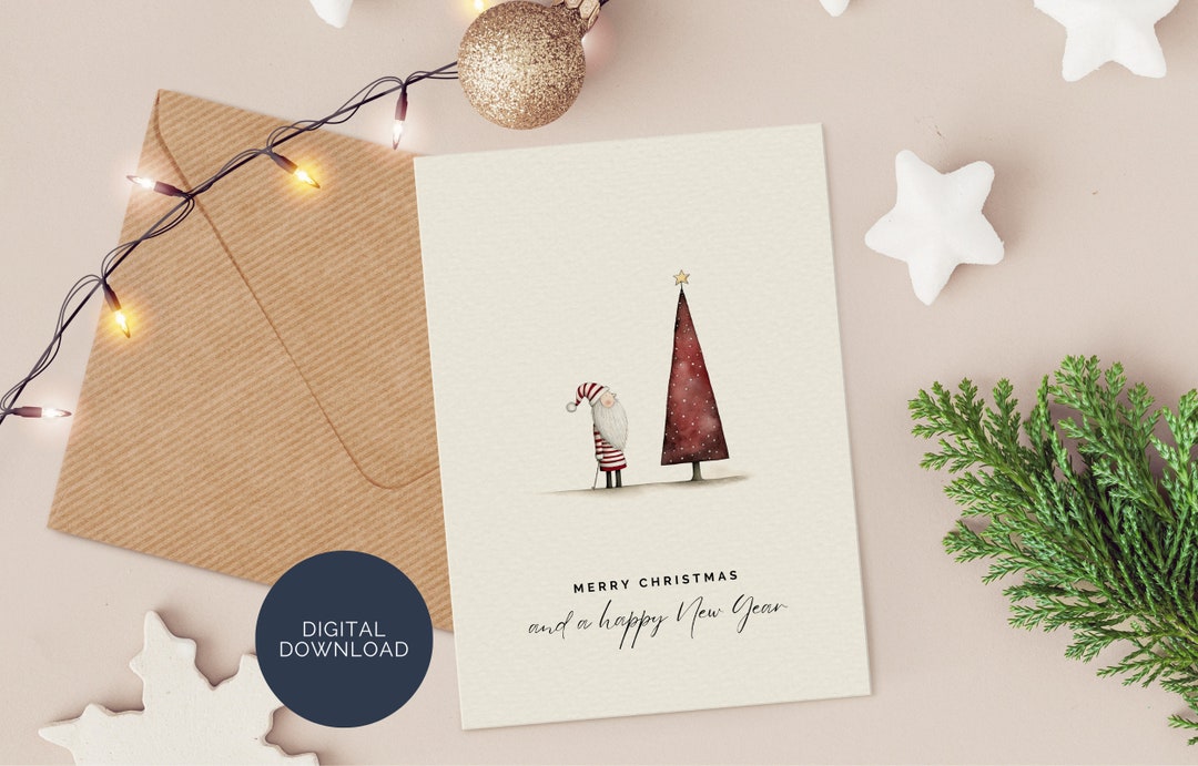 Christmas Card Merry Christmas to Print Postcard DIN A6 - Etsy