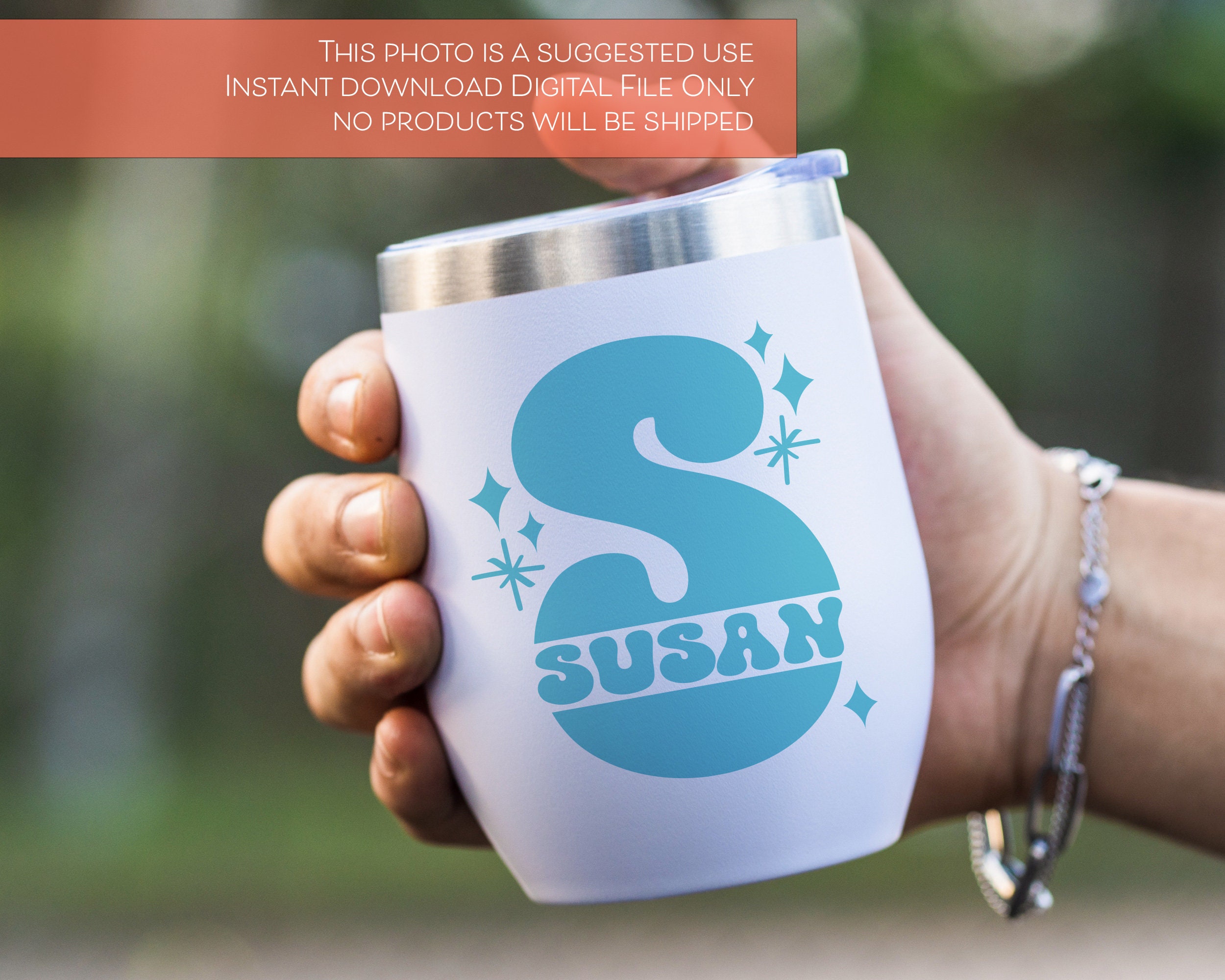 Retro Split Letter Monogram SVG Bundle, Groovy 70s Retro Style Bubble ...