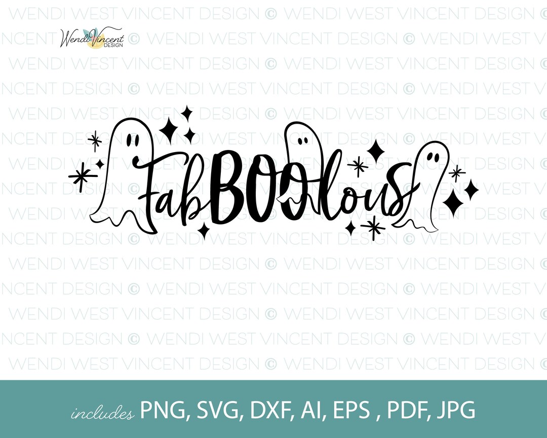 Fa Boo Lous Halloween SVG File, Hand Drawn Style With Fun Ghosts and ...