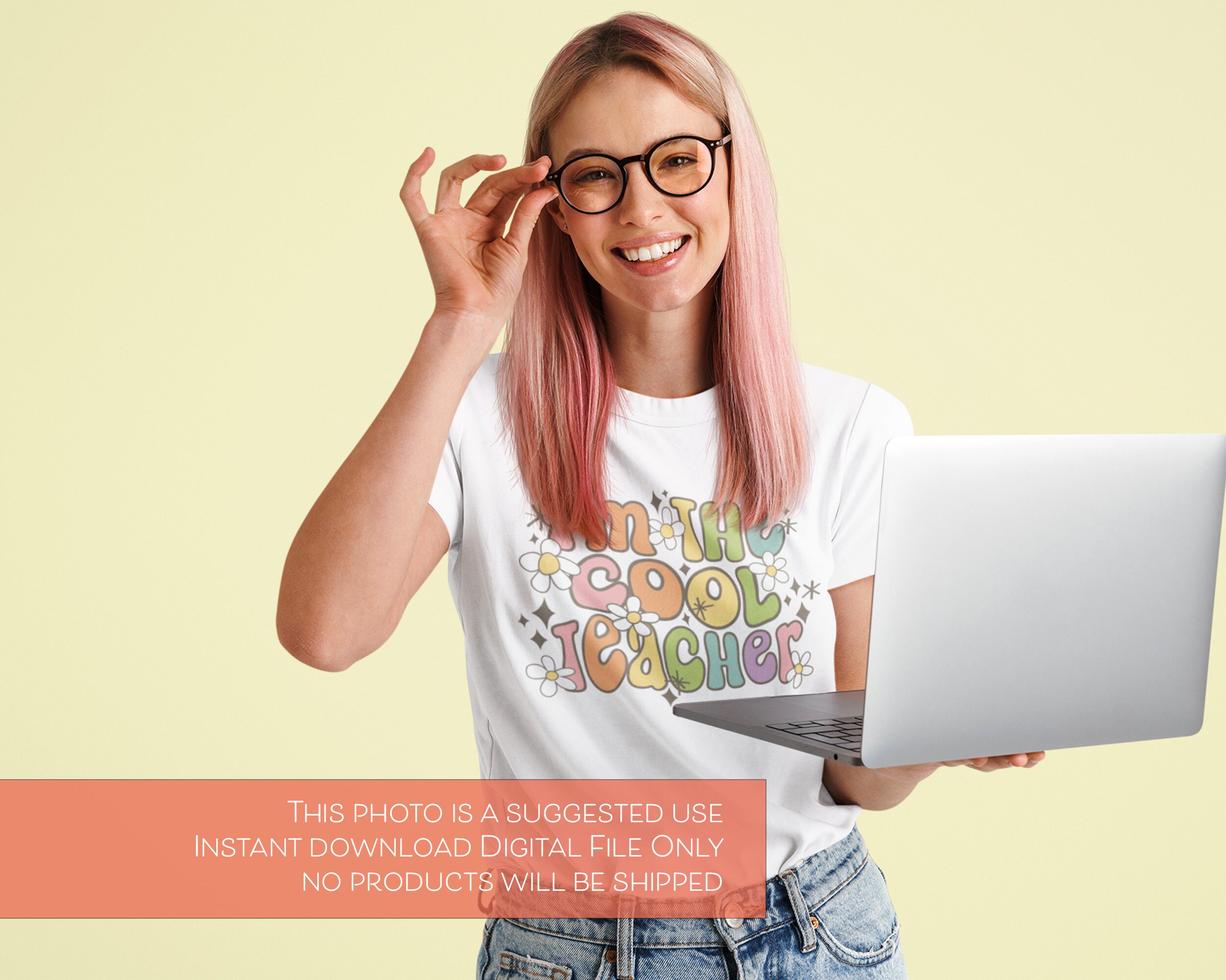 I'm the Cool Teacher Sublimation PNG File and SVG File, With Retro ...