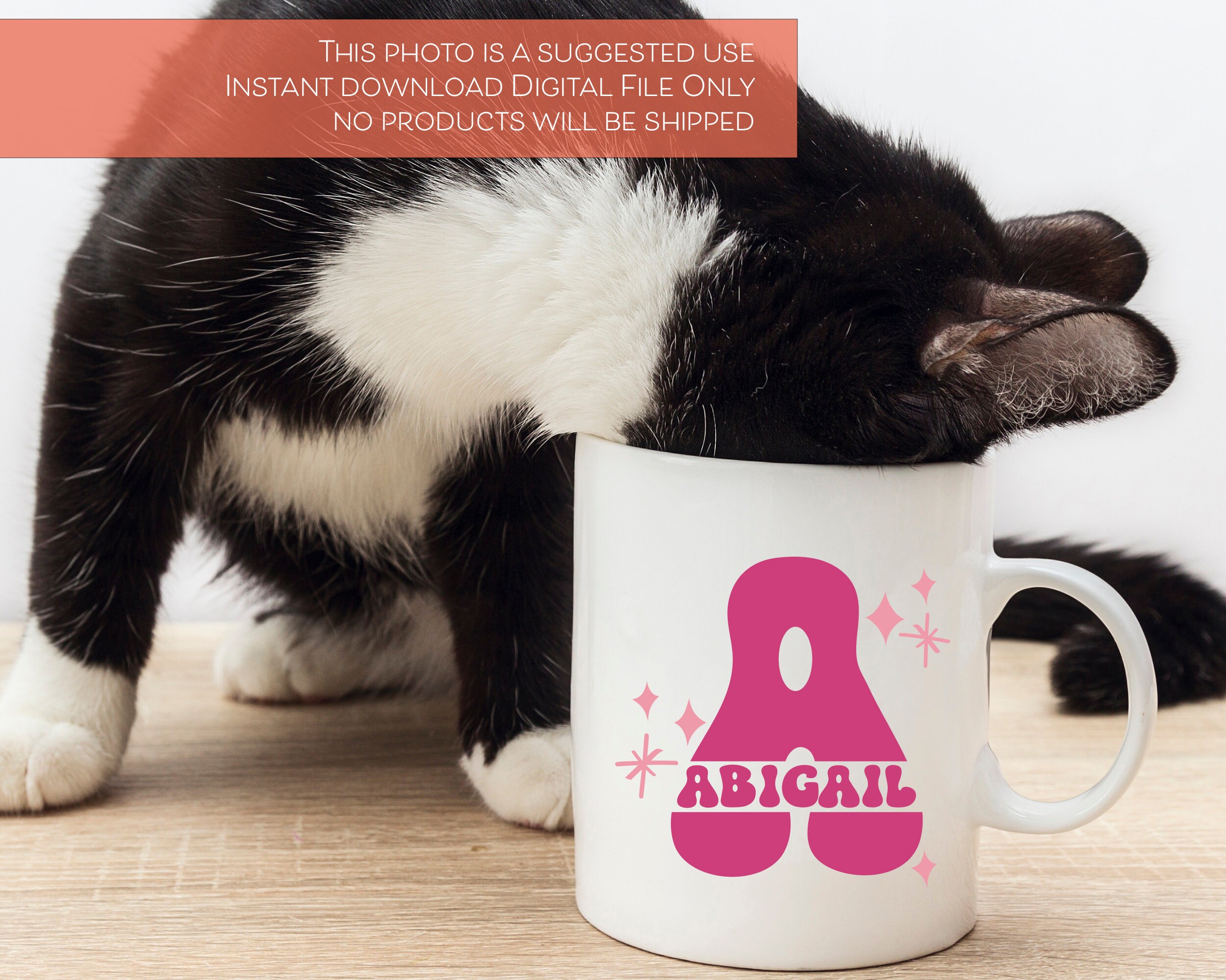 Retro Split Letter Monogram SVG Bundle, Groovy 70s Retro Style Bubble ...