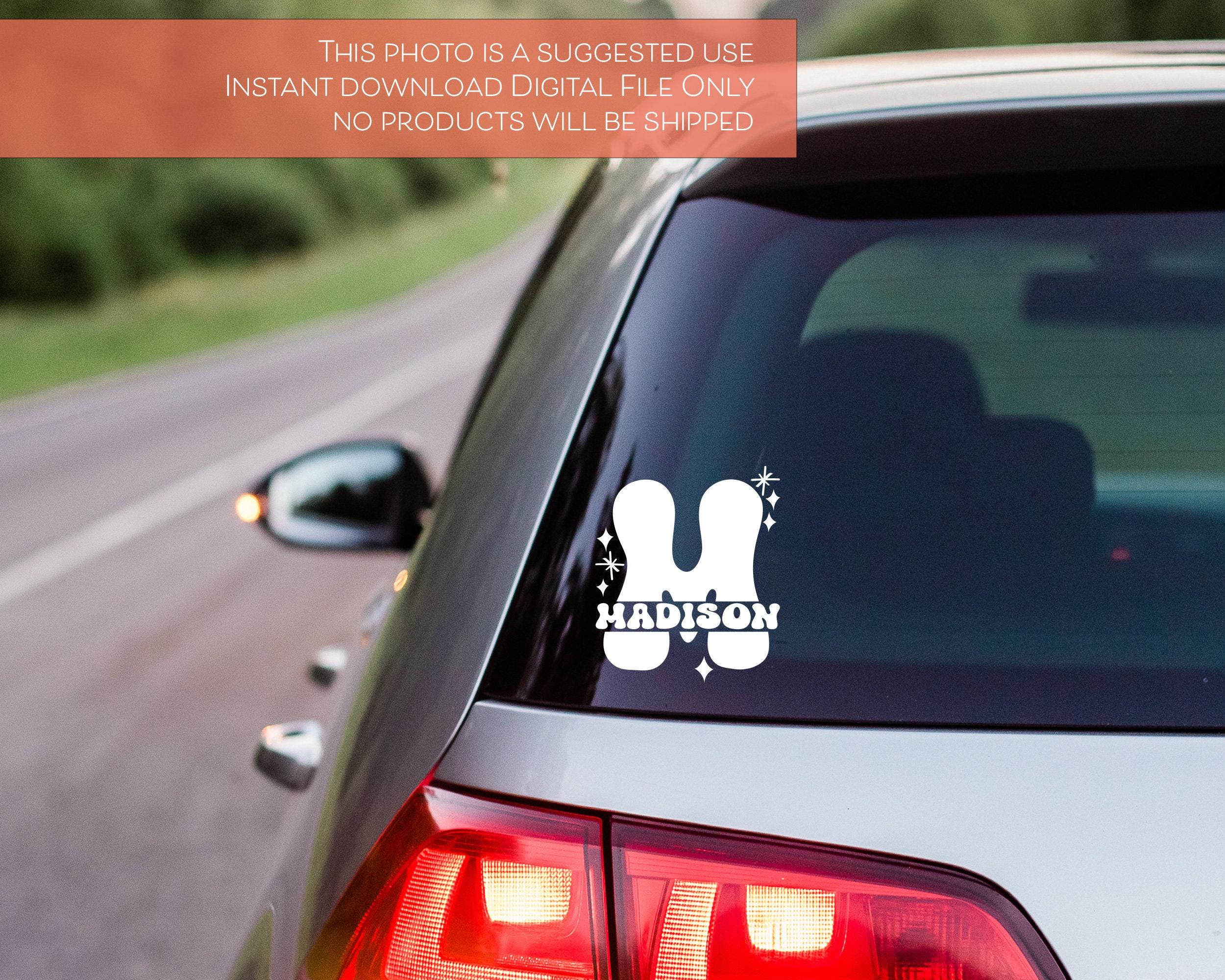 Retro Split Letter Monogram SVG Bundle, Groovy 70s Retro Style Bubble ...