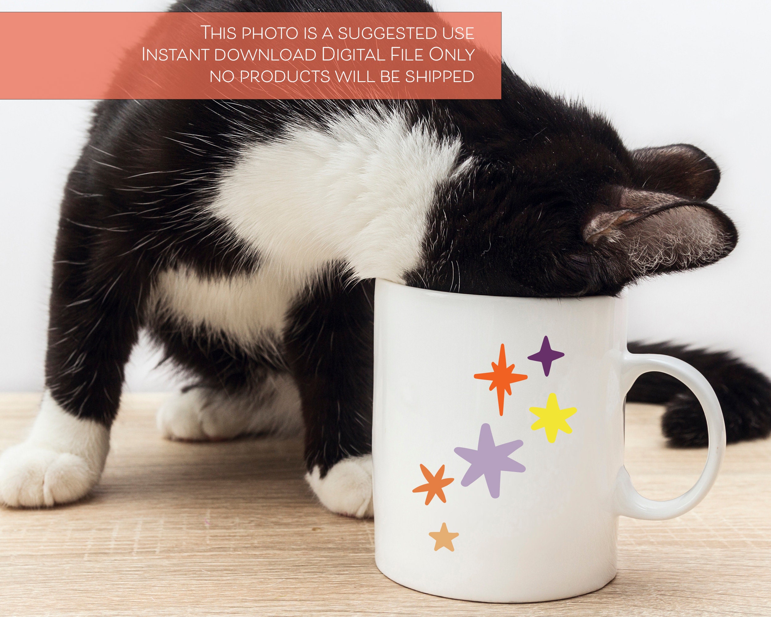 Sparkle Starbursts SVG Bundle, Fun Mid-century Style, Hand-drawn Shapes ...