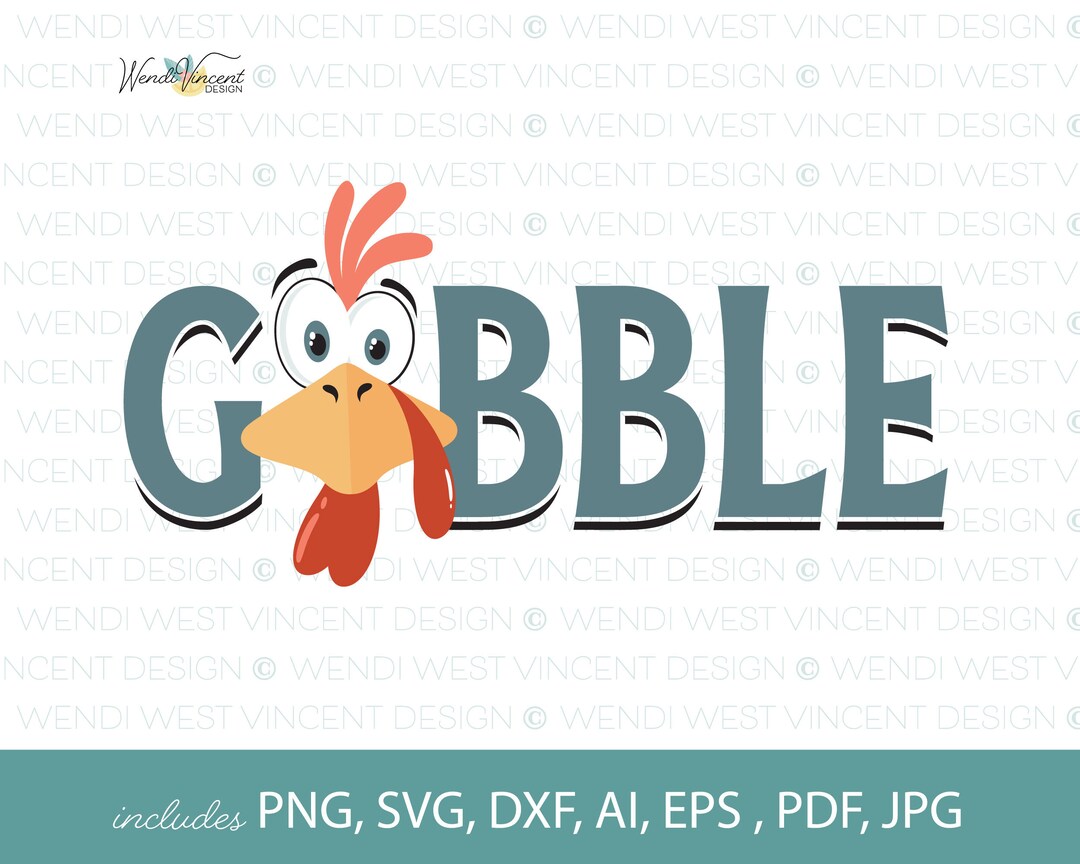 Thanksgiving SVG Gobble SVG Turkey Face SVG Funny T-shirt - Etsy UK