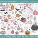 Pastel Halloween Clipart Bundle, Halloween Pngs and Svgs, Cute Ghosts ...