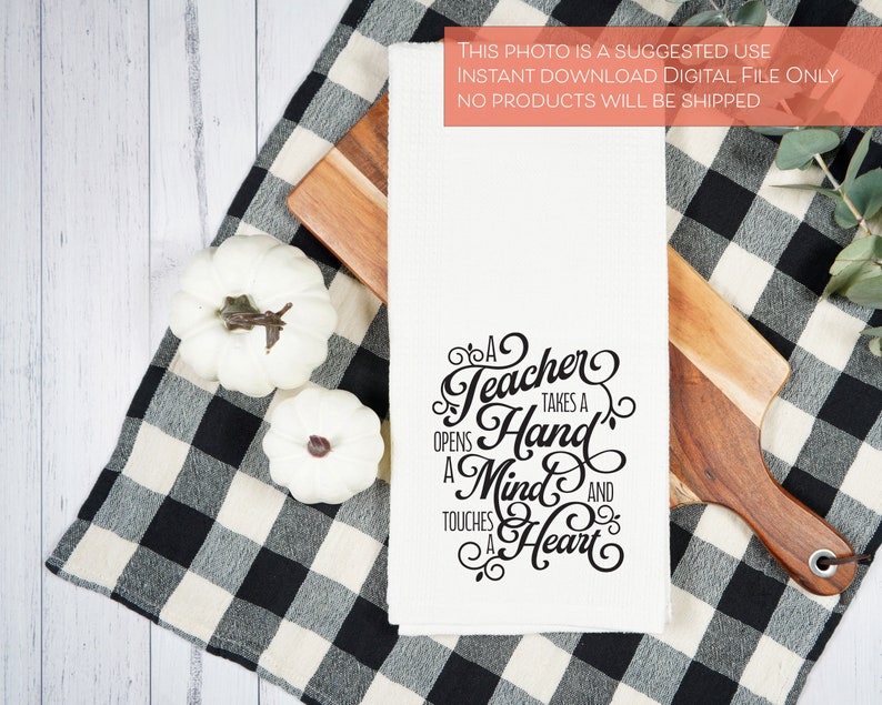 Teacher SVG File, A Teacher Takes a Hand Opens a Mind and Touches a ...