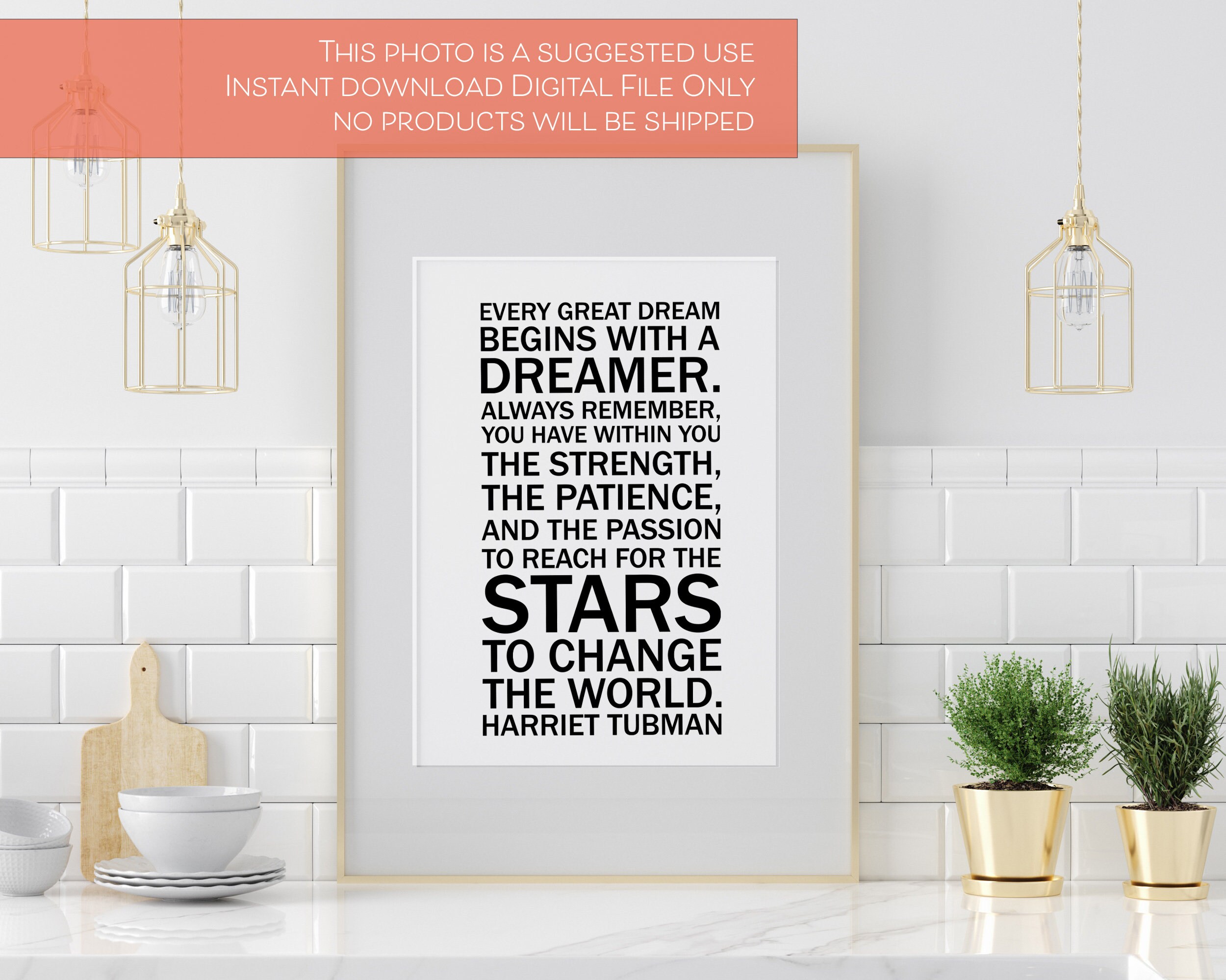 Harriet Tubman Inspirational Quote SVG File, Dreamer for Cutting ...