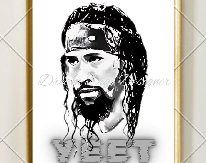 WWE Print - Jey Uso on Ring Ropes Wrestlemania Poster Wrestling Wall ...