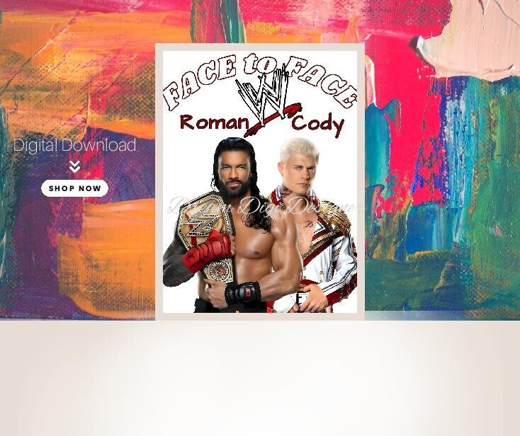 Cody Rhodes Roman Reigns Poster Wrestling Wall Art Set of 4, WWE Print ...