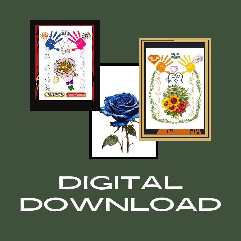 Mothers Day Fathers Day Handprint Art Set of 2, Toddler Baby ...