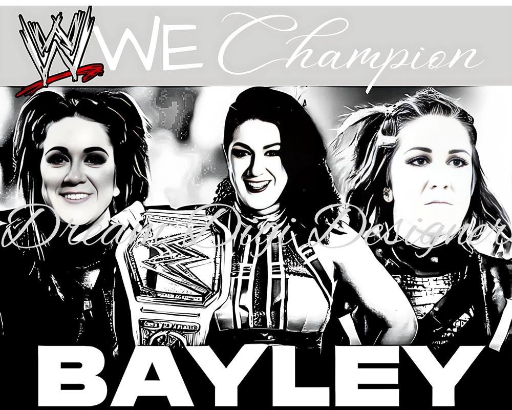 WWE Print Set of 2 Bayley Win Poster Wall Art, Art Print, Wall Decor ...