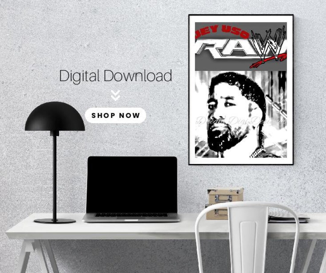 WWE Print, Jey Uso Crowd Poster Wrestling Wall Art, Jey Uso Wall Art ...