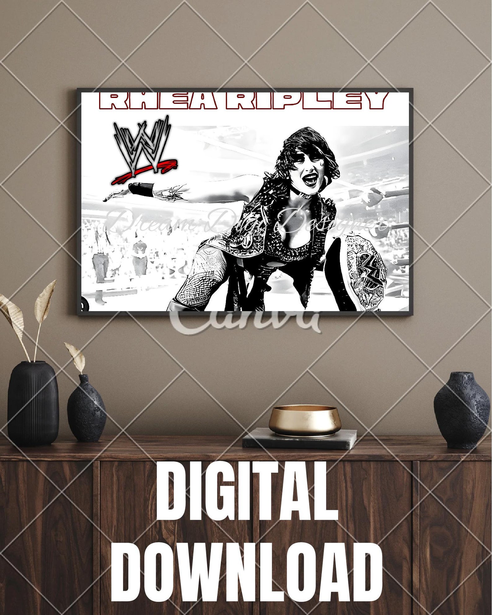 Rhea Ripley Mamis Always on Top Poster, WWE Print, Wrestling Wall Art ...