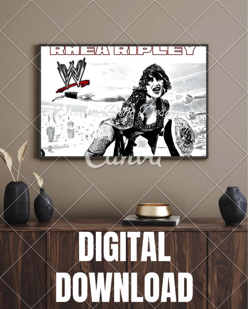 Rhea Ripley Mamis Always on Top Poster, WWE Print, Wrestling Wall Art ...