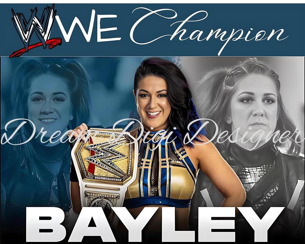 WWE Print Set of 2 Bayley Win Poster Wall Art, Art Print, Wall Decor ...
