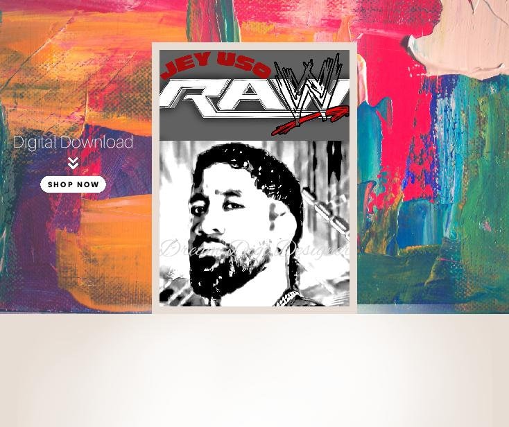 WWE Print, Jey Uso Crowd Poster Wrestling Wall Art, Jey Uso Wall Art ...