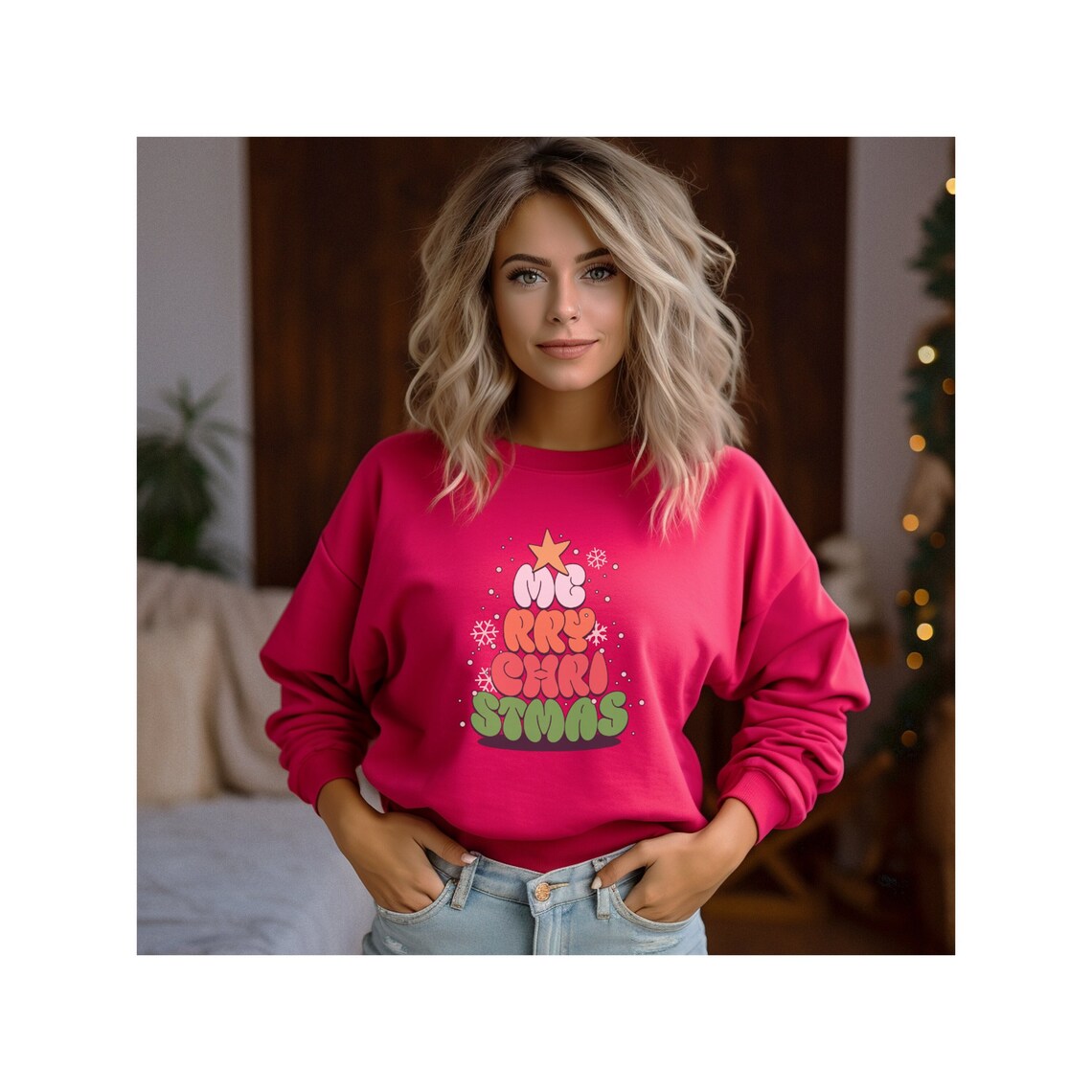 Christmas Shirt, Holiday, Cute Christmas Sweatshirt, Christmas Tree ...