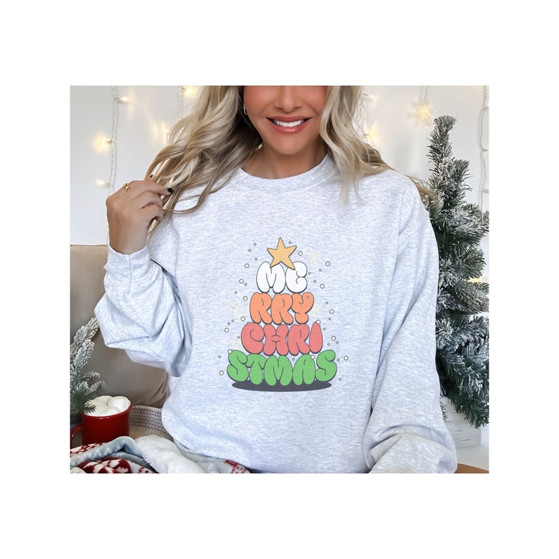 Christmas Shirt, Holiday, Cute Christmas Sweatshirt, Christmas Tree ...