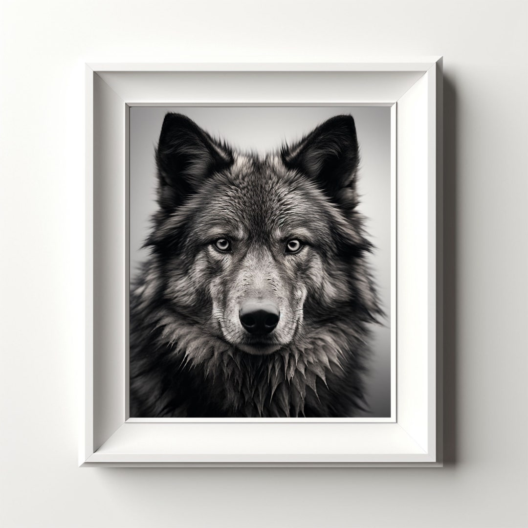 Wolf Portrait Print | Wall Art | Nature Decor | Wildlife Poster - Etsy