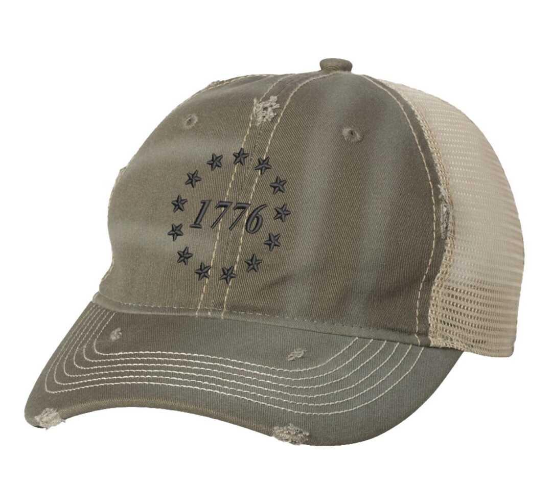 1776 Declaration of Independence Distressed Trucker Hat, Patriotic ...