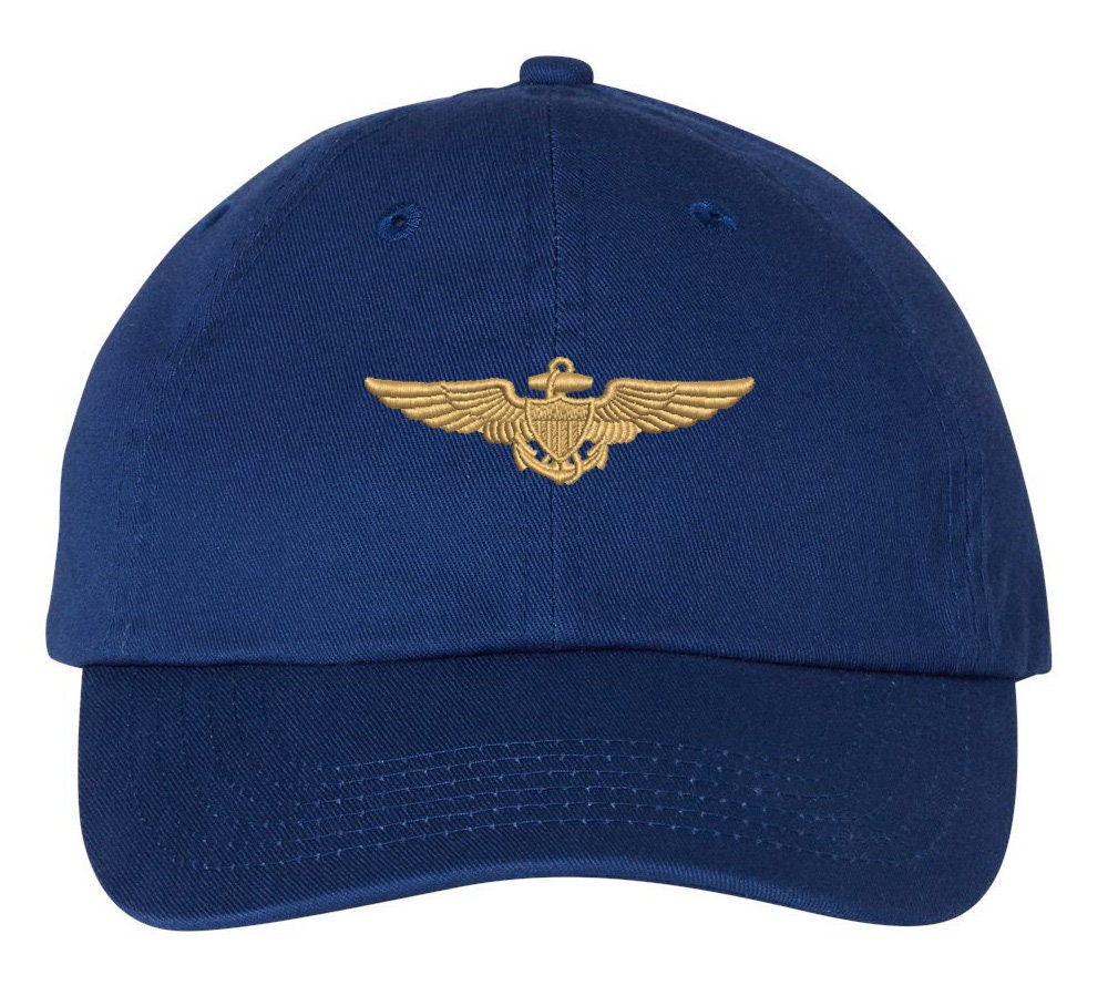 Navy Aviator Pilot Wings Baseball Hat, Pilot Wings Cap, Gift for Pilot ...