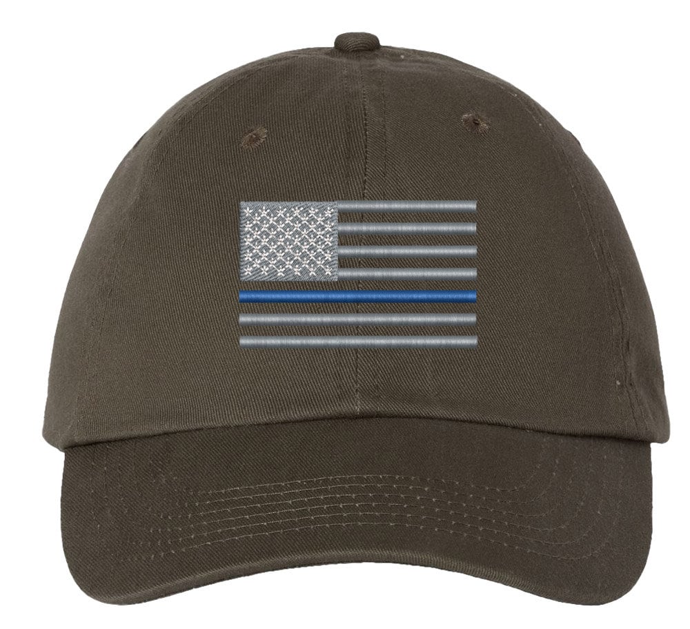 Thin Blue Line American Flag Baseball Cap, the Blue Hat, Police Support ...