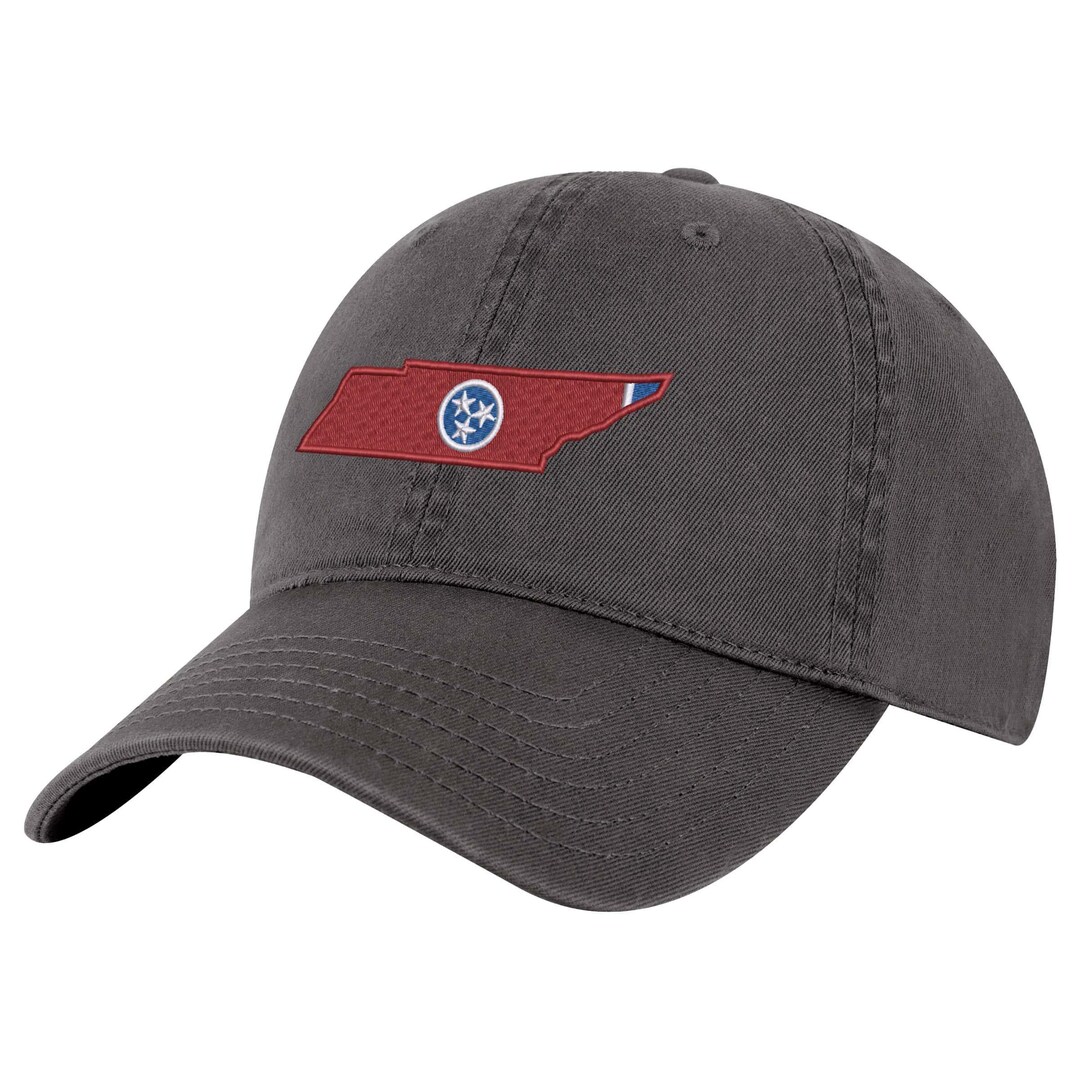 Tennessee Tri Star Hat - Embroidered State Outline Baseball Cap - Etsy