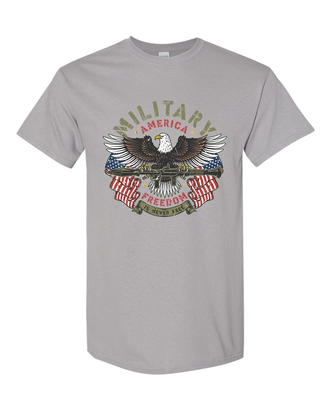 Military America T-shirt, Second Amendment Tee, 2nd Amendment Shirt ...