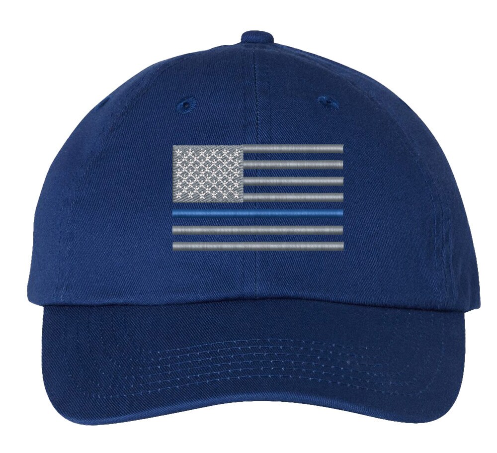 Thin Blue Line American Flag Baseball Cap, the Blue Hat, Police Support ...