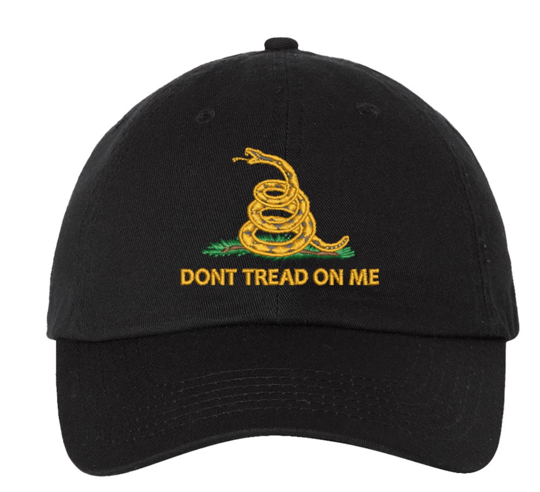Don't Tread on Me Baseball Cap, Gadsden Hat, Rattlesnake Flag Hat ...