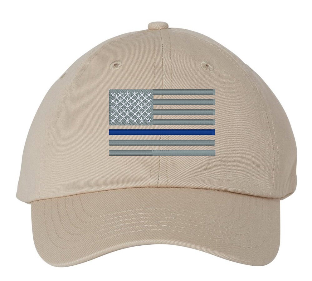 Thin Blue Line American Flag Baseball Cap, the Blue Hat, Police Support ...