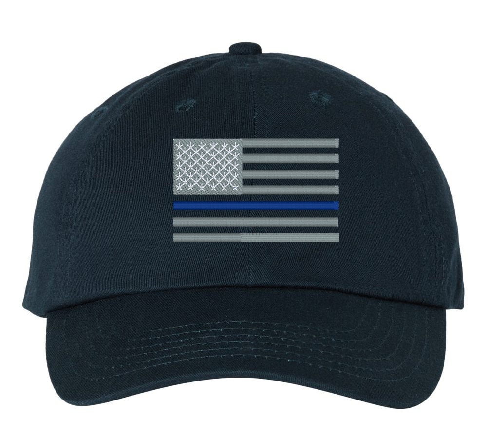 Thin Blue Line American Flag Baseball Cap, the Blue Hat, Police Support ...